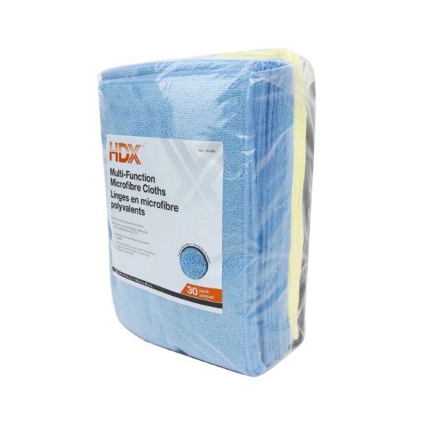 16" x 12" HDX Multi-Function Microfiber Cloth (30pcs/Pack) - Jan Star ...