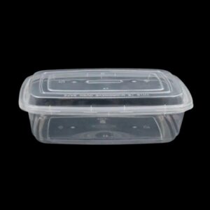 38 oz Clear Plastic Rectangular Containers - Clear Lids - 150/pcs - Jan Star Supplies Inc.