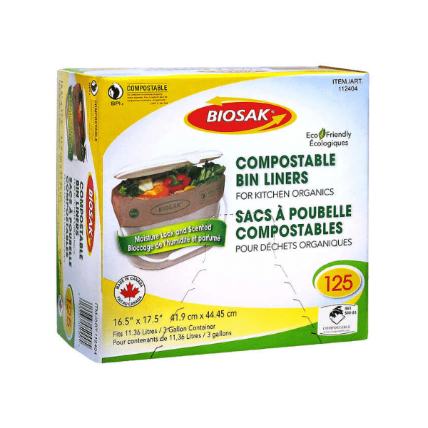 16.5"x17.5" Compostable Bin Liners For Kitchen Organics 125/pcs - Jan ...